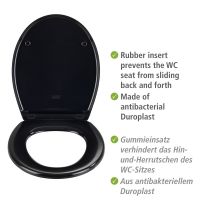 Wenko VORNO Neo schwarz WC-Sitz mit Absenkautomatik 25690100